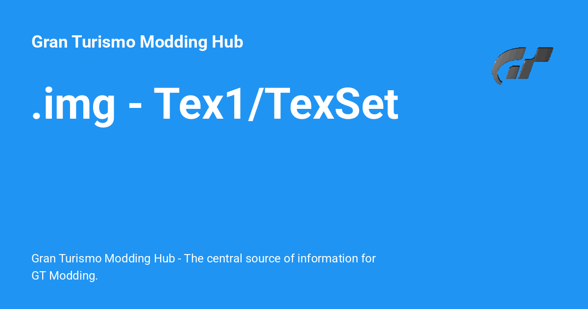 .img - Tex1/TexSet - Gran Turismo Modding Hub