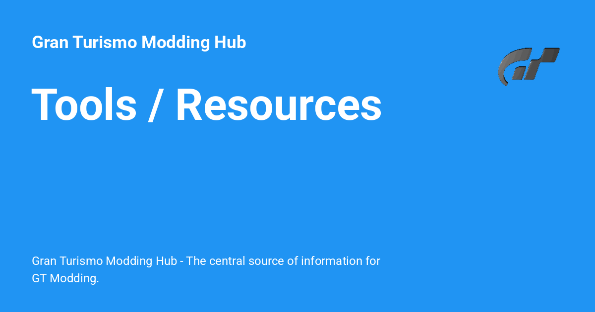 Tools / Resources - Gran Turismo Modding Hub