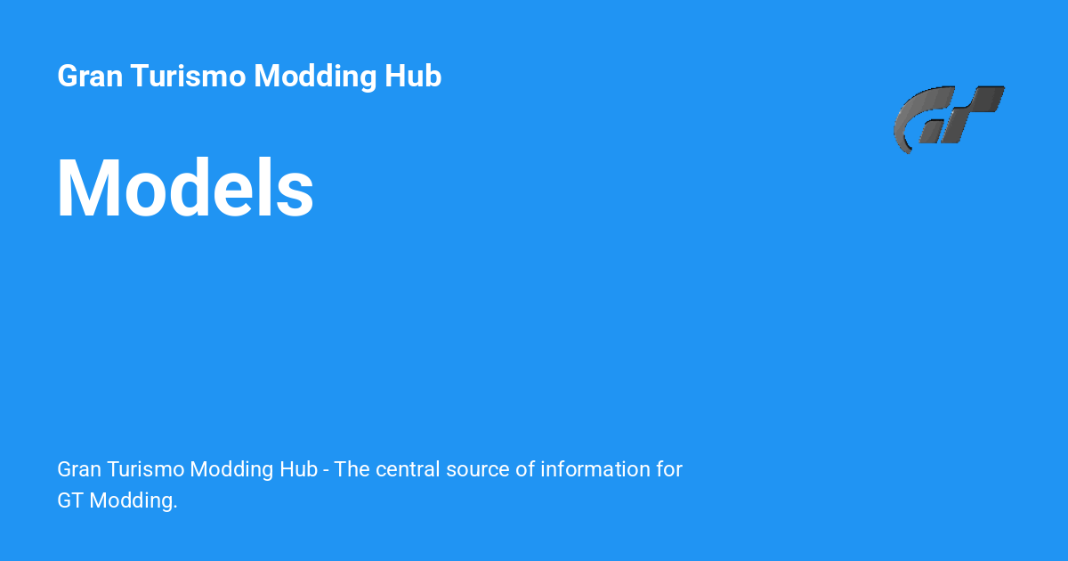 Models - Gran Turismo Modding Hub