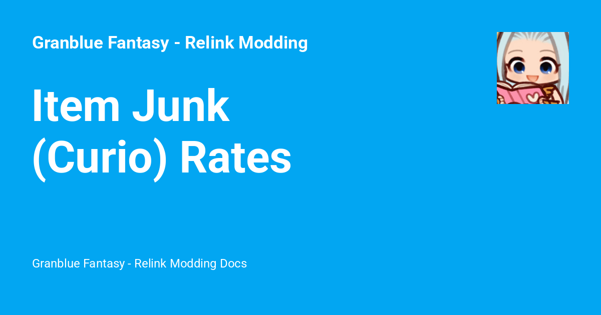Curio Loot Rates - Granblue Fantasy - Relink Modding