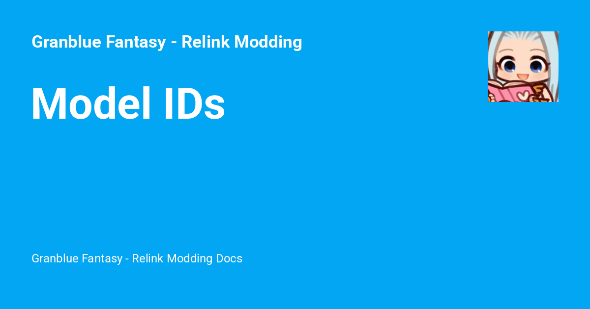 Model Ids Granblue Fantasy Relink Modding